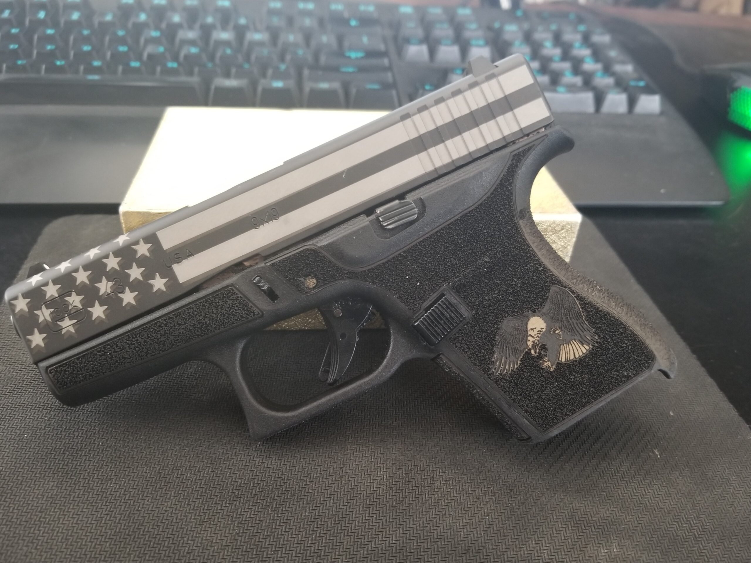 This is the 2nd pistol we ever did and we used a hand stipple mimic to ...