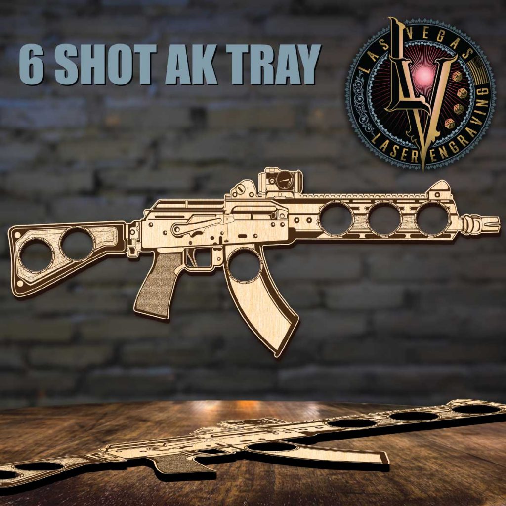 AK47 Shot Tray - Customizable - Shop - LV Laser Engraving