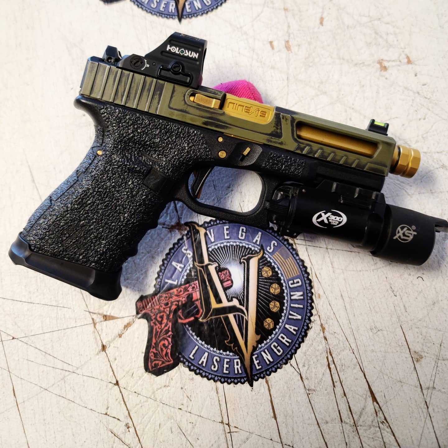 We cerakoted this slide in Noveske bazooka green and then did a little ...
