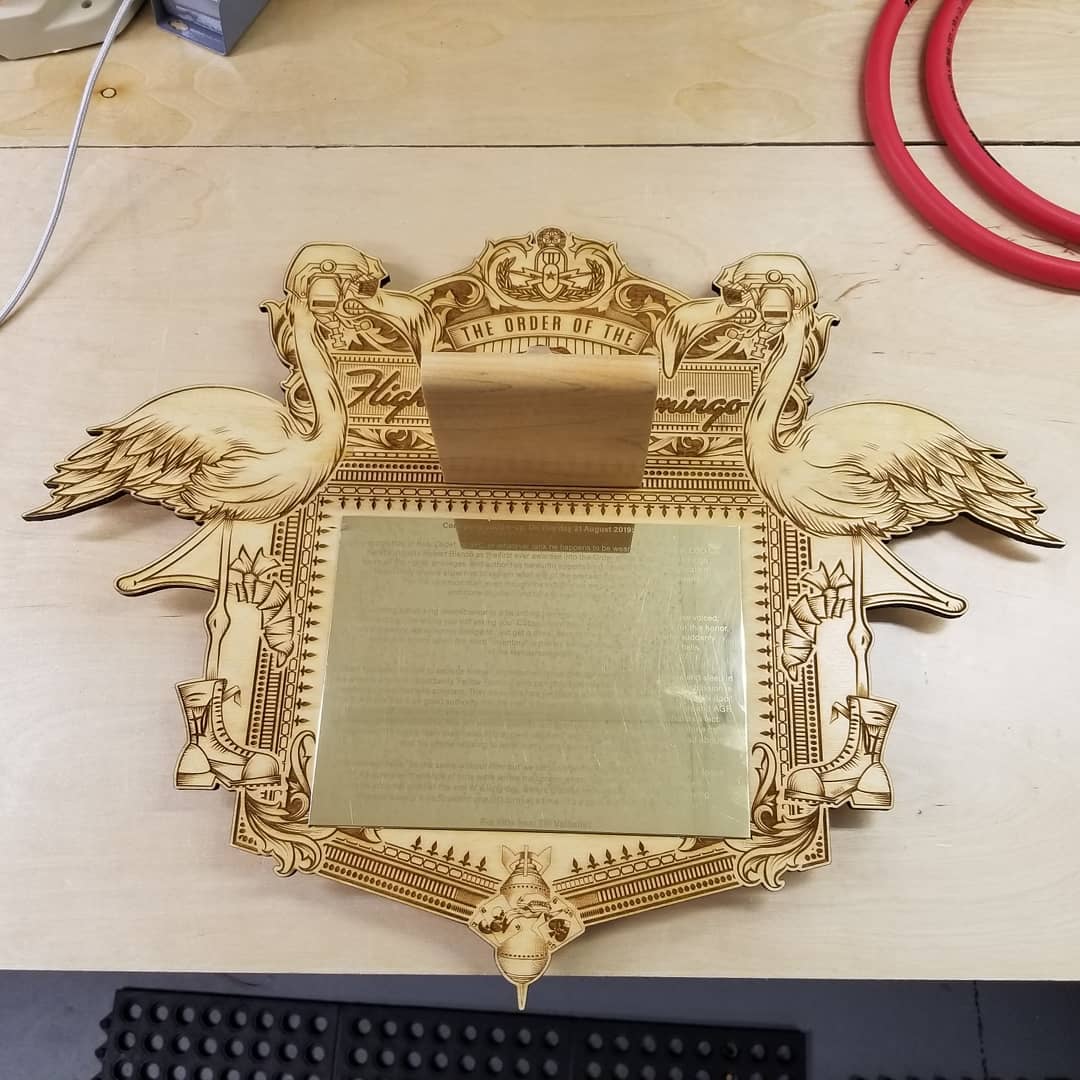 We had the privilege of making this retirement plaque for a local bomb ...